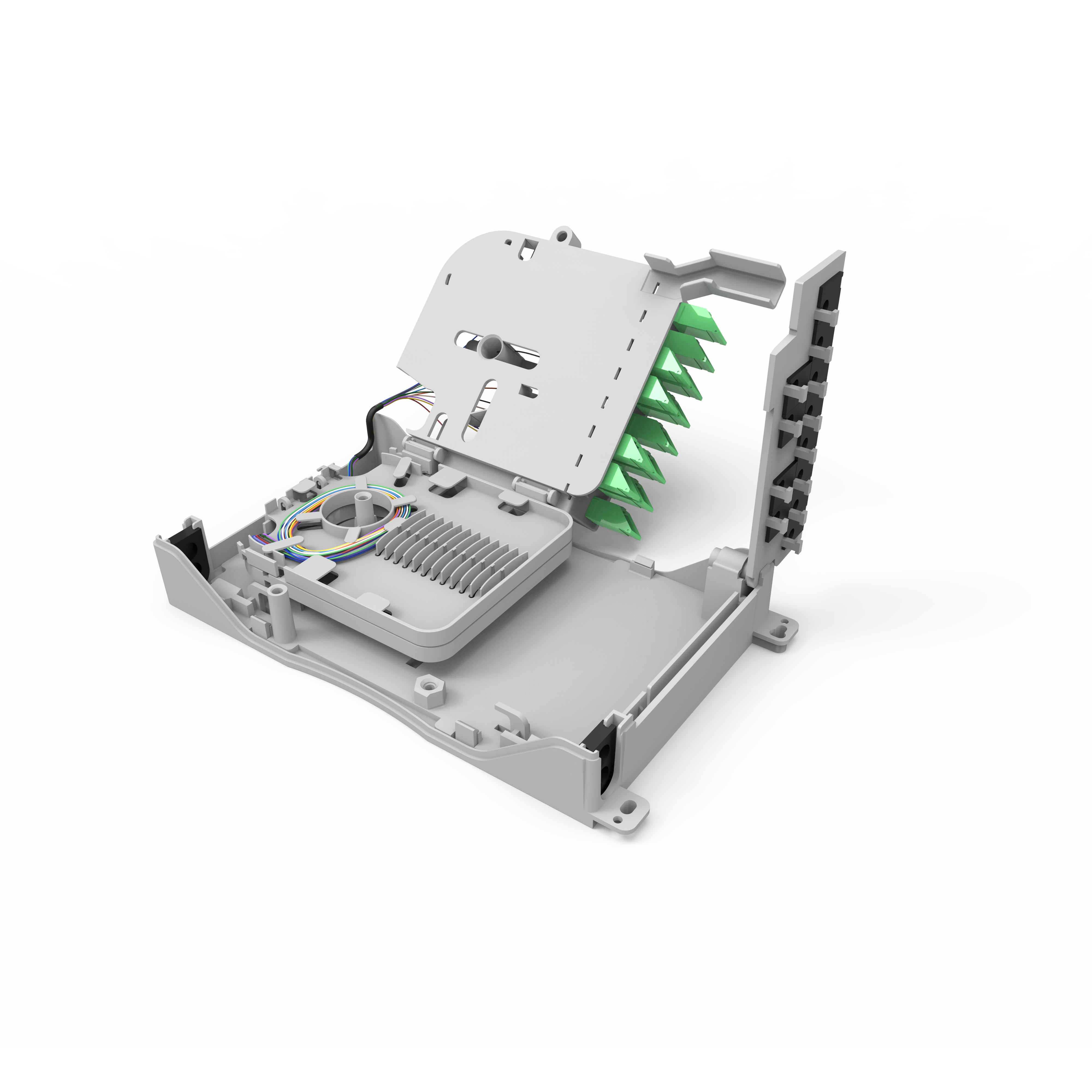 SlimBox® 12-Fiber Module Wall Mount (w/ Connection